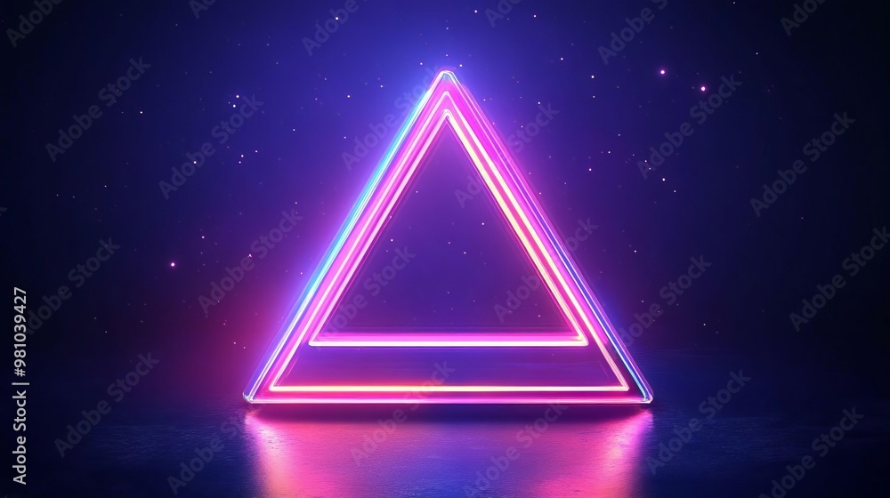 Retro Neon Glow Poster A Vibrant Fusion of Bold Shapes and Electric ...