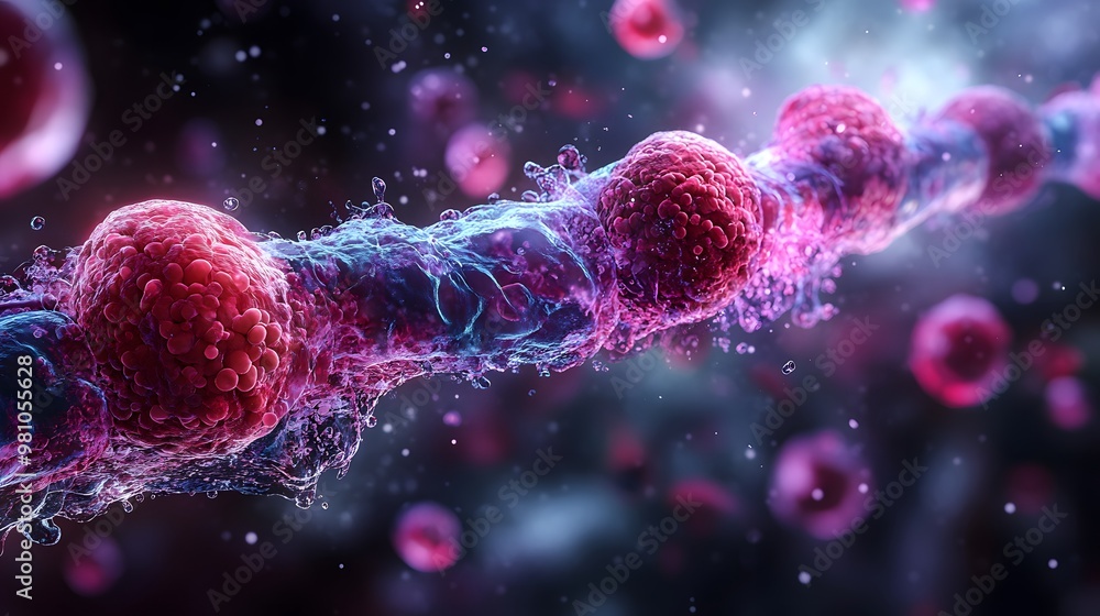 A high-resolution medical illustration of a blood clot in the leg ...