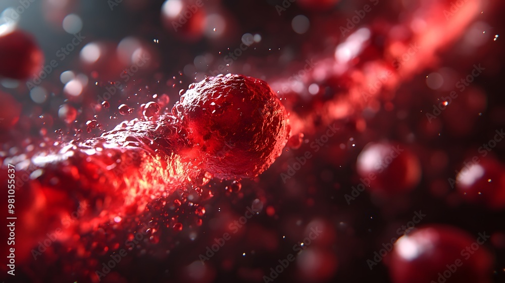 A high-resolution medical illustration of a blood clot in the leg ...
