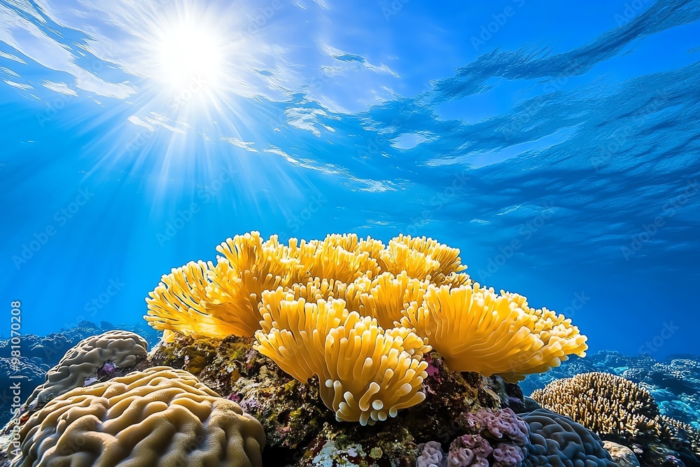 Acid in the oceans, contributing to the process of ocean acidification ...