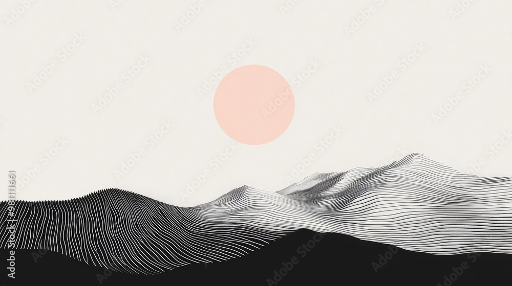 A minimalist poster design with just a few lines of text and a single ...