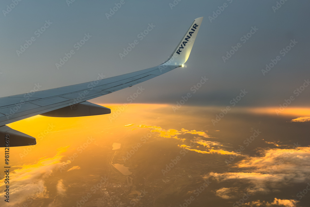 Treviso, Italy - 20 July 2024: Ryan Air. The logo sign of RyanAir ...