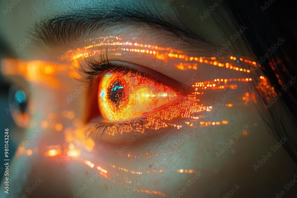 holographic map of asia projected from smart contact lens users neural ...