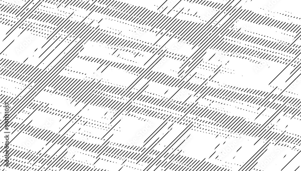 Black and white abstract diagonal lines effect pattern. For background ...