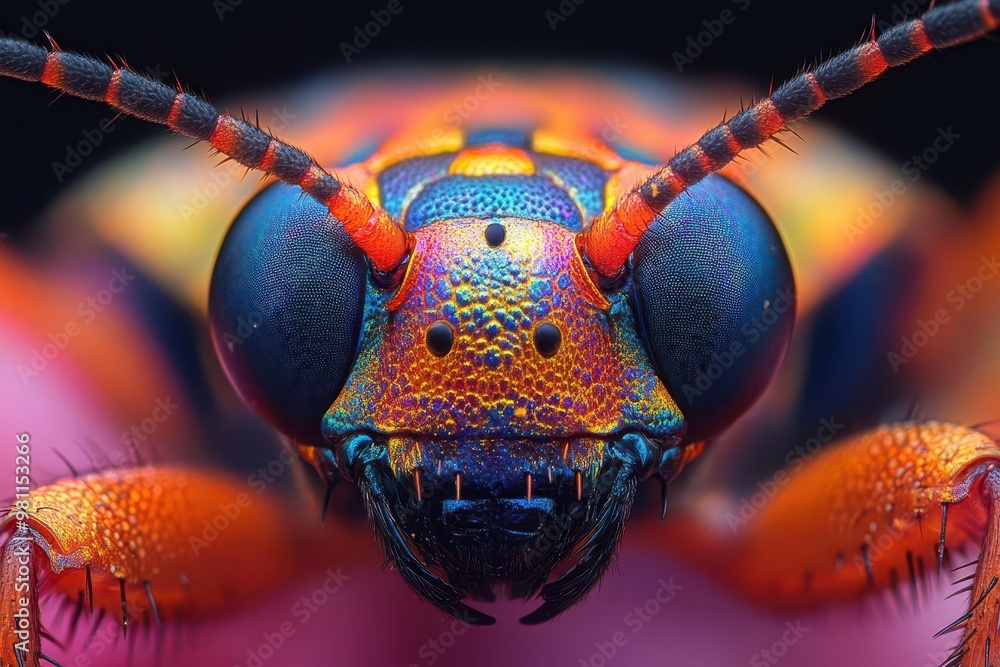 macro marvels unveiled extreme closeup of iridescent cockroach ...