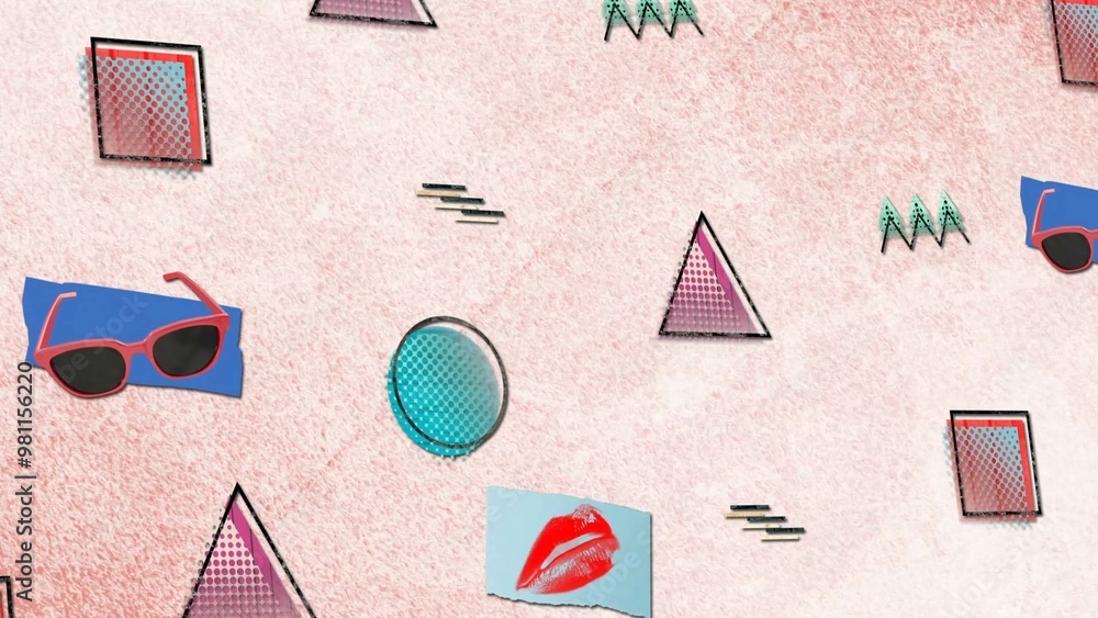 Retro Collage Backgrounds Stock Template | Adobe Stock