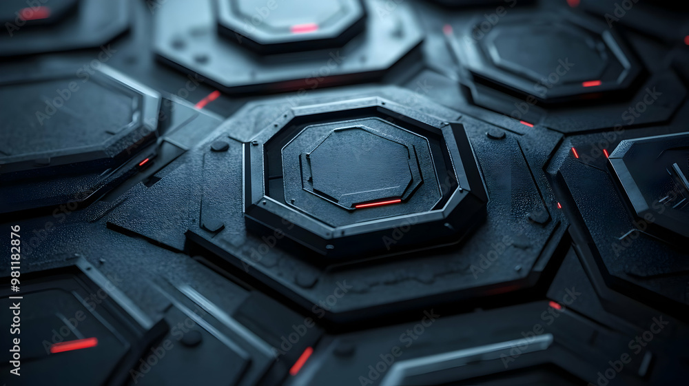 Foto de 3D Integrity Shield Force Field Concept: Minimal Overlapping ...