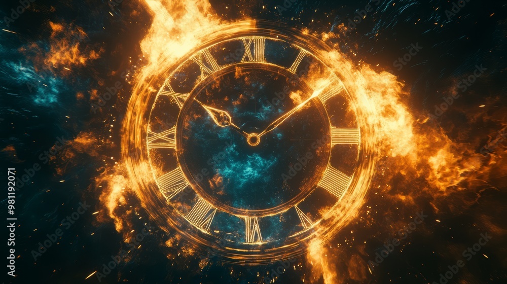 Time travel Technology Background with Clock concept and Time Machine ...