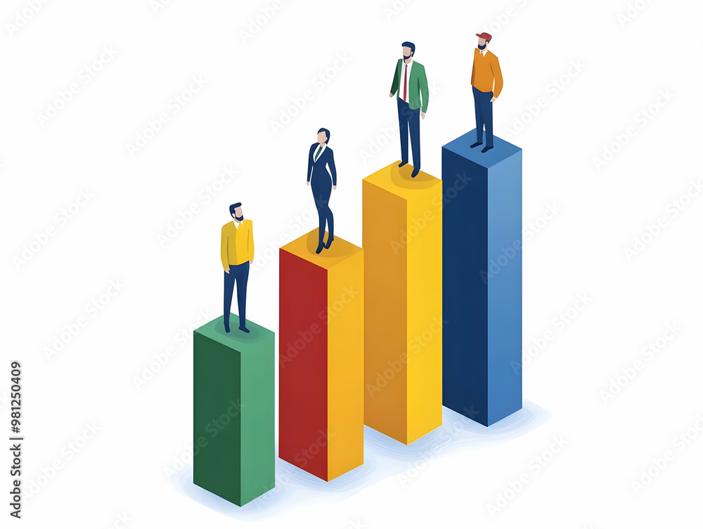 3D Flat Bar Graph Vector Illustration of Increasing Voter Turnout ... 3D Flat Bar Graph Vector Illustration of Increasing Voter Turnout ...