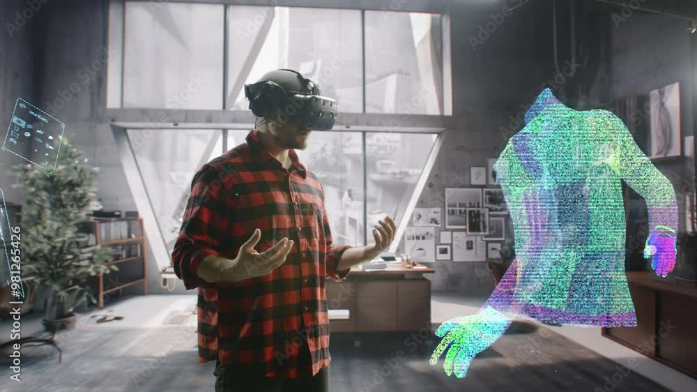 Designer Using VR to Visualize Garment Prototypes and Measurements ...