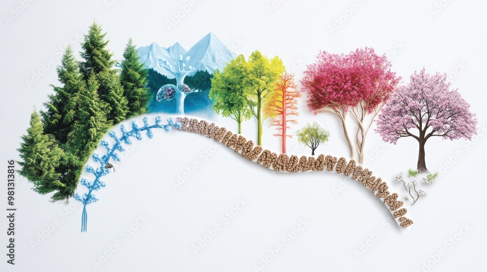 A detailed map of the human genome with labeled regions representing ...