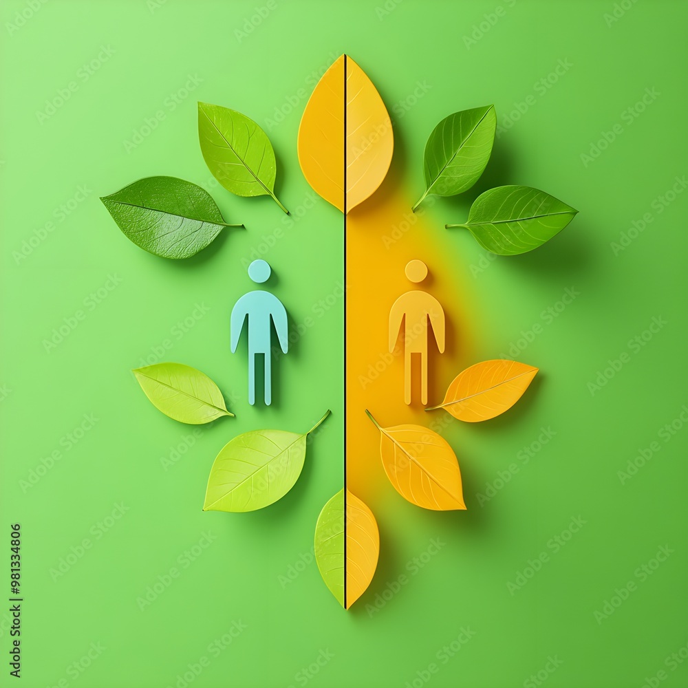 Corporate responsibility in promoting healthy lifestyles, flat design ...