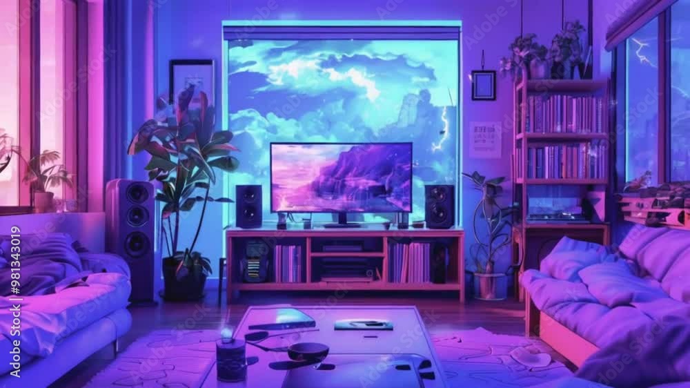 Stream Starting Soon Screen: Animated Virtual Background, Cozy Lo-Fi ...