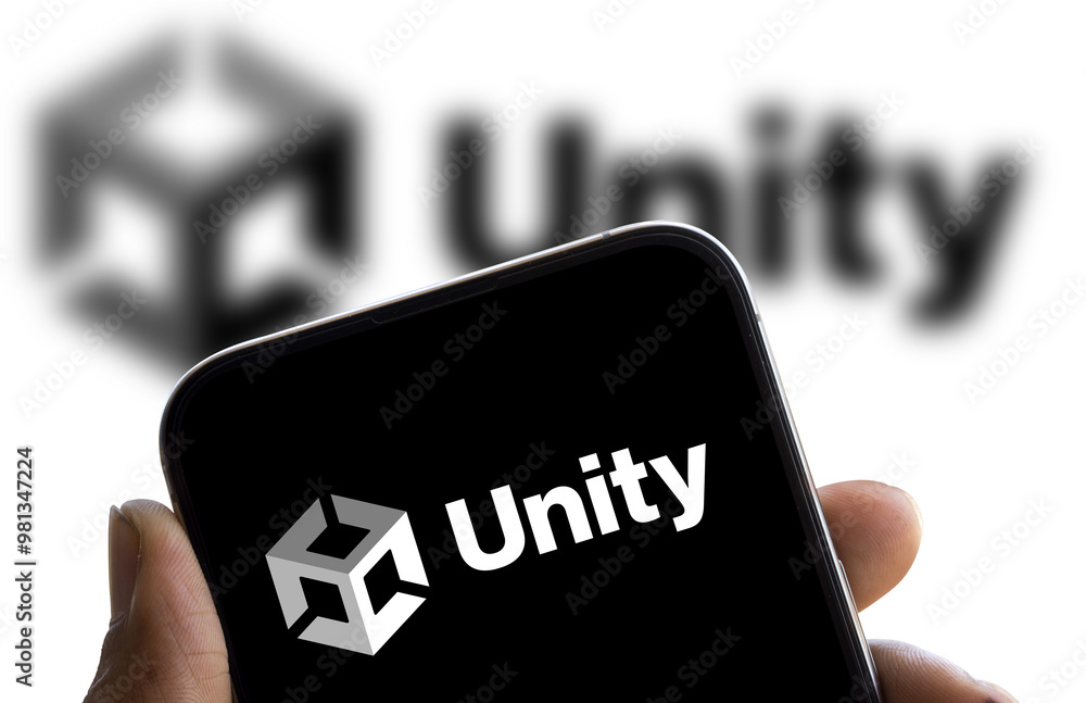 Dhaka, Bangladesh- 18 Sep 2024: Unity logo is displayed on smartphone ...