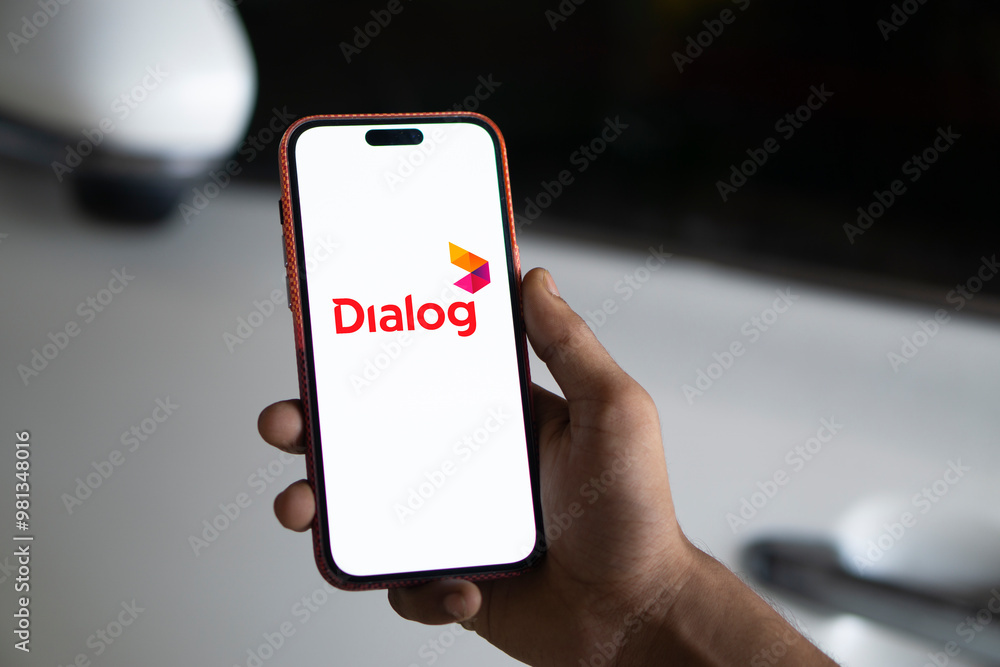 Dhaka, bangladesh- 18 Sep 2024: Dialog logo is displayed on smartphone ...