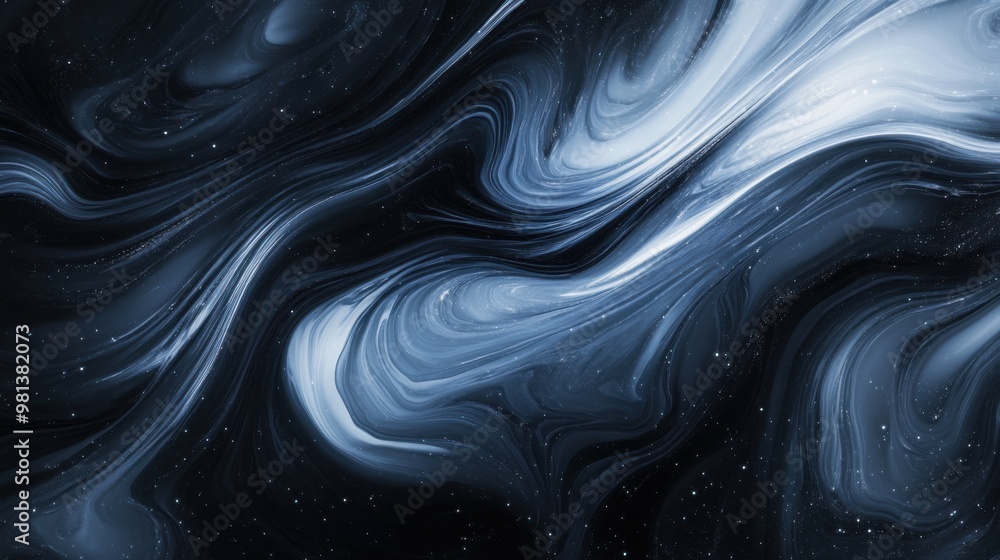 Dynamic pastel swirls with shimmer on a dark background. Abstract ...