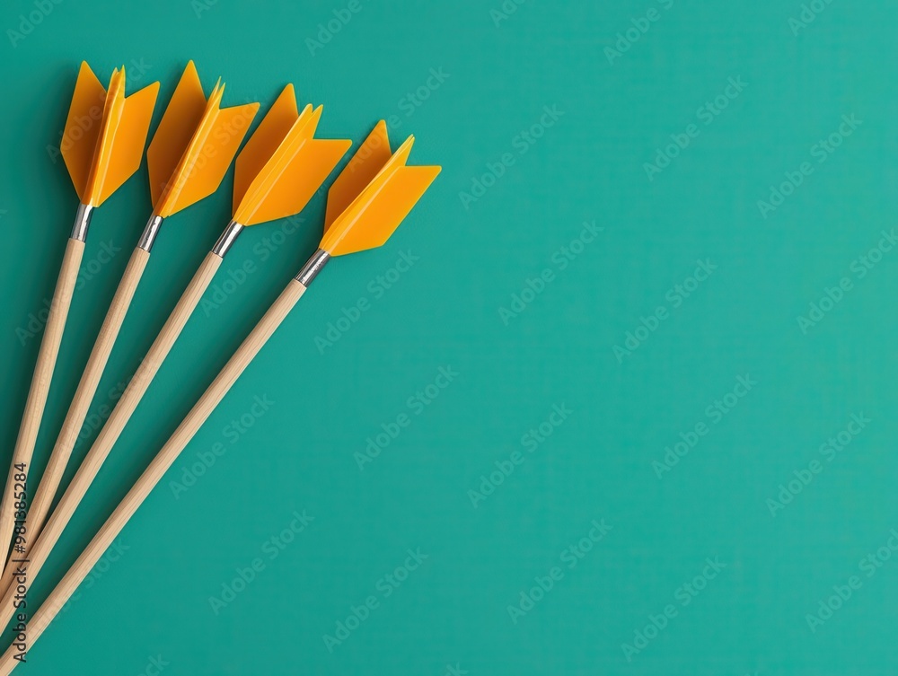 Multiple arrows pointing toward a common goal, symbolizing organized ...