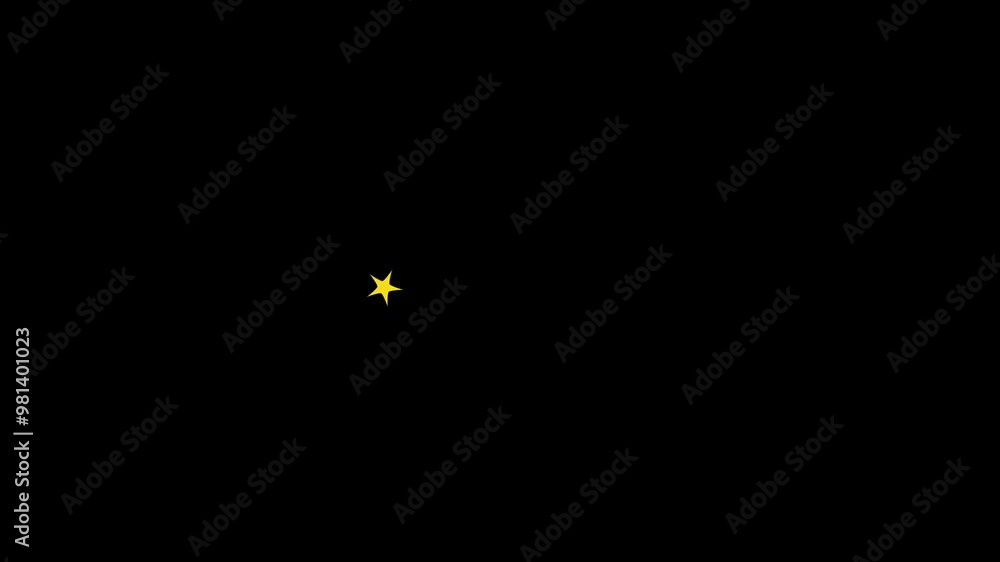 Twinkling stars animation, white cartoon, flat, vector, doodles style ...