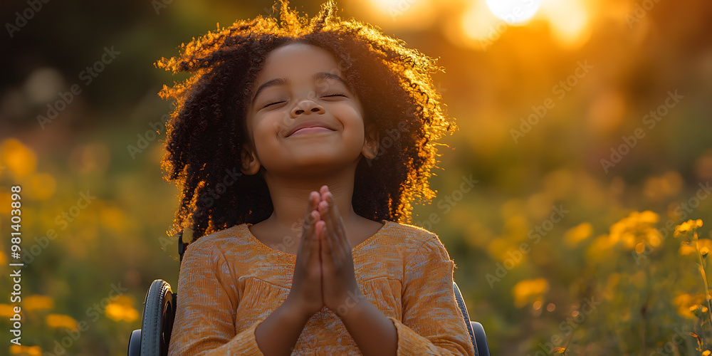 “Happy Black Child in a Wheelchair Clapping Their Hands, Celebrating ...