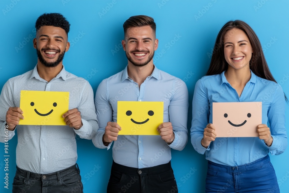 Staff evaluation recognizing happiness in positive client feedback and ...
