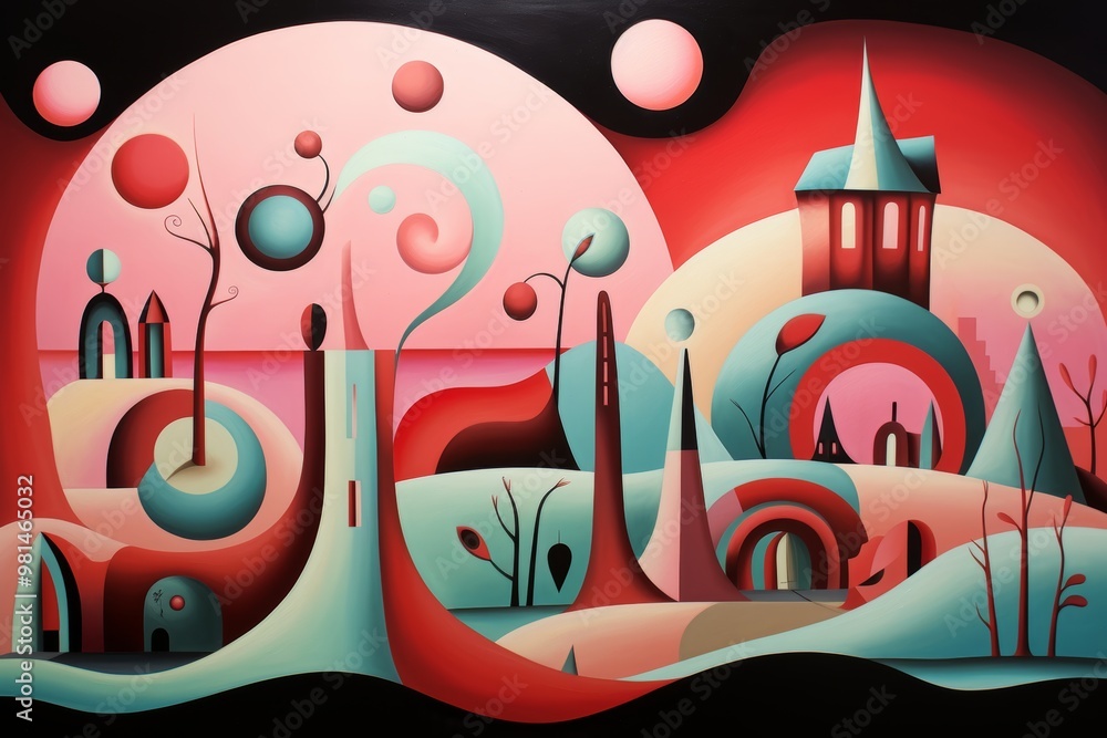 Exploring contemporary art abstract compositions of color and form ...