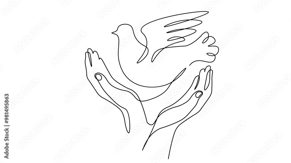 Low poly art dove of peace. World Day pigeon hope emblem against ...