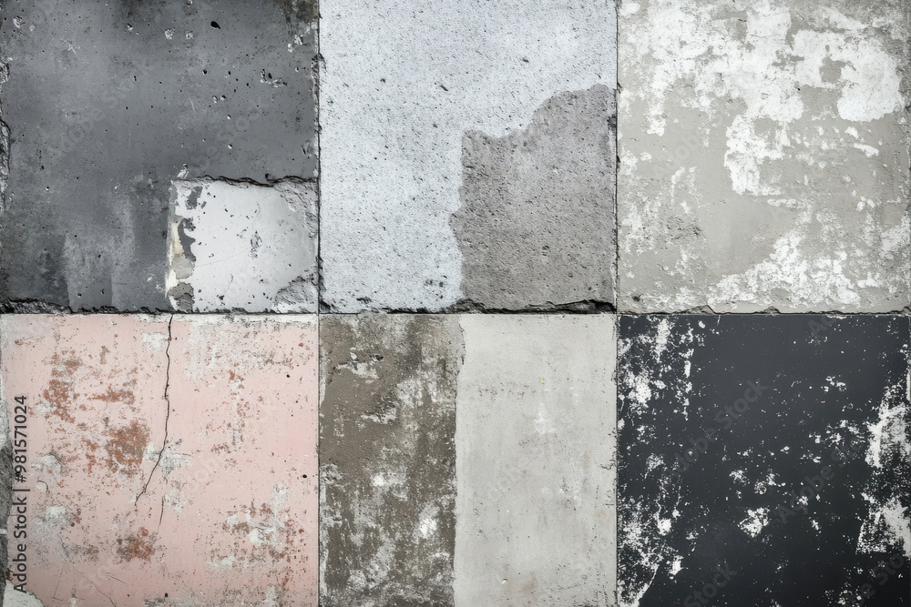 Textured vintage series of cement wall designs. Rough and rustic ...