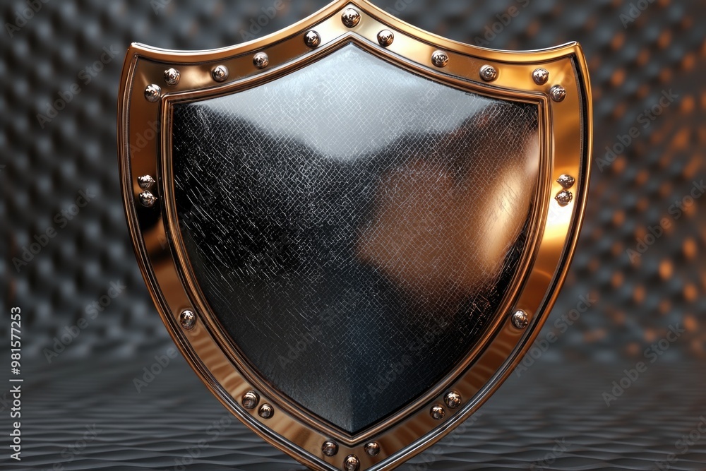 3D Chrome Shield Shape PNG with Transparent Background - High-Quality ...