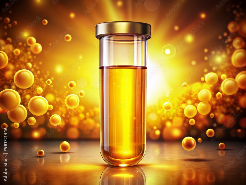 A medical illustration of urine bilirubin levels with a subtle gradient ...