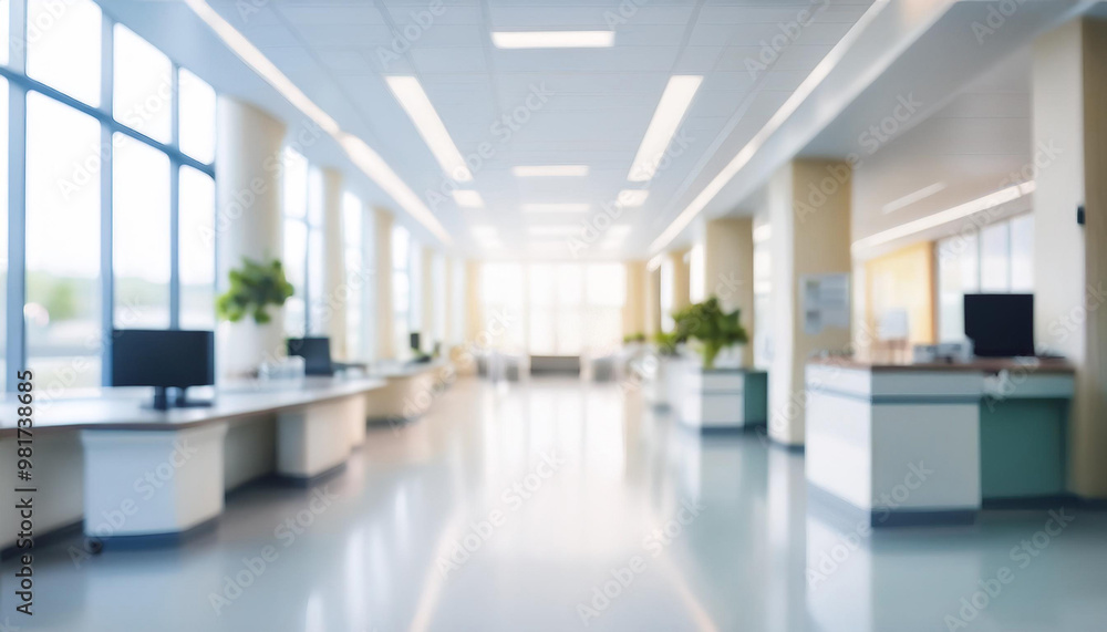 Abstract blur hospital clinic medical interior background stock photo ...