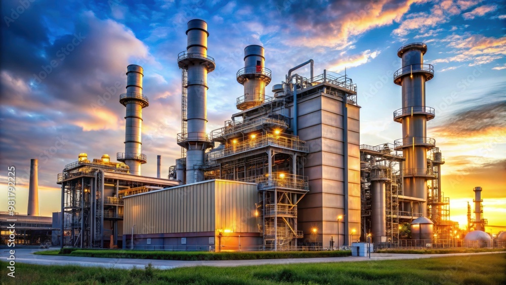 Combined-Cycle Power Plant with gas turbine and steam turbine for ...
