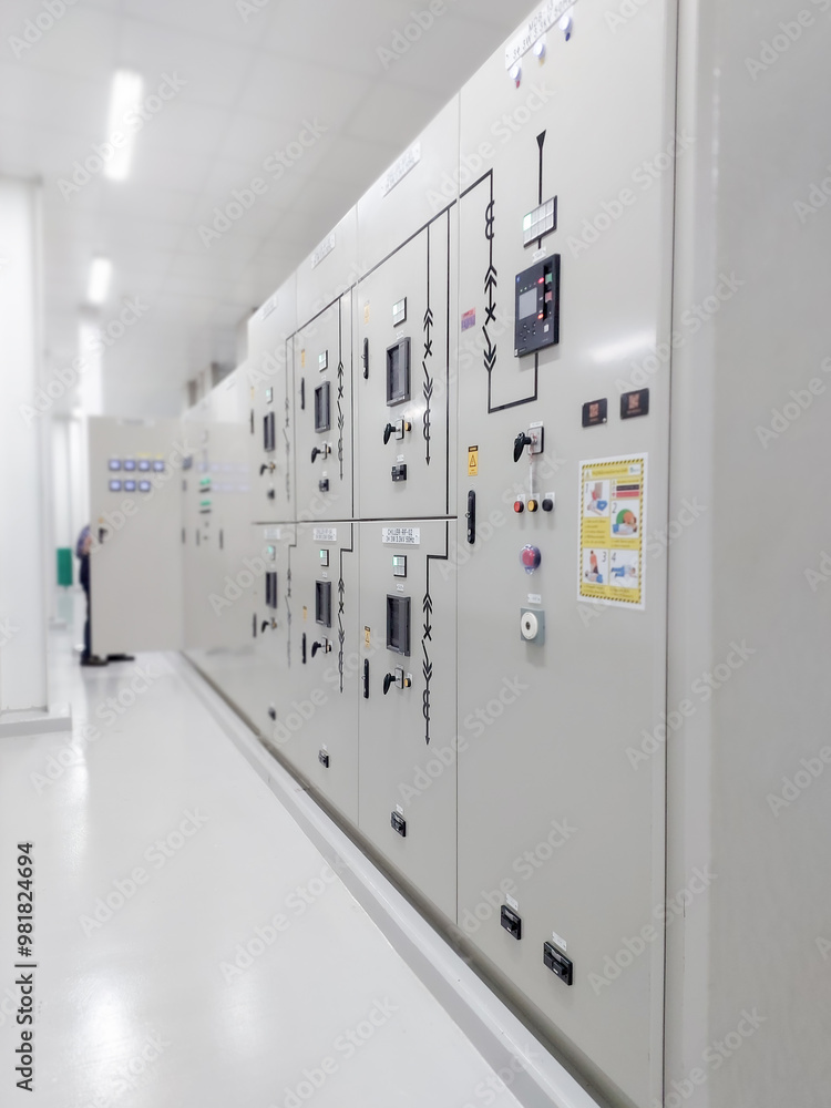 Main Distribution Board or MDB in electrical power control room. Stock ...