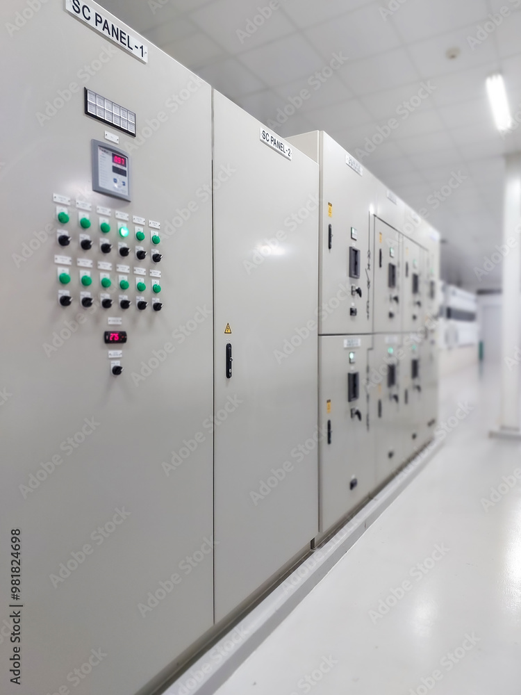 Poster Main Distribution Board or MDB in electrical power control room ...