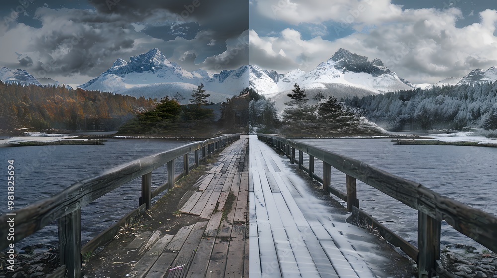 before-and-after comparison of a photograph enhanced with filters and ...