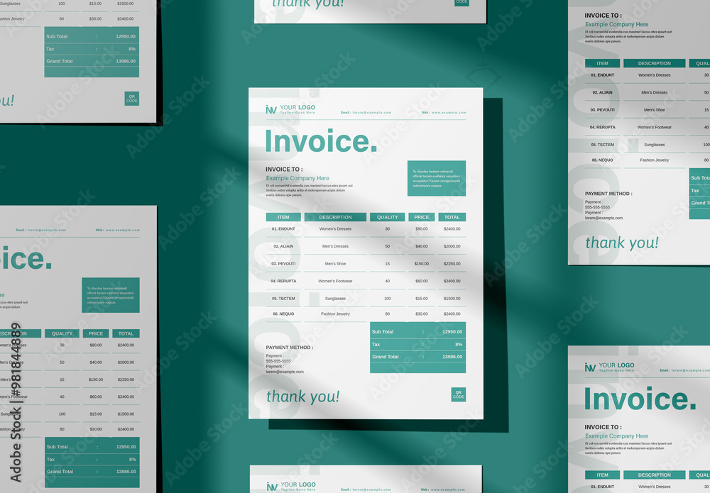 Invoice Stock Template | Adobe Stock