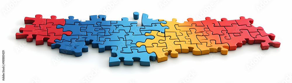 Jigsaw Puzzle Map of Voting Districts: Vector Illustration Showcasing ...