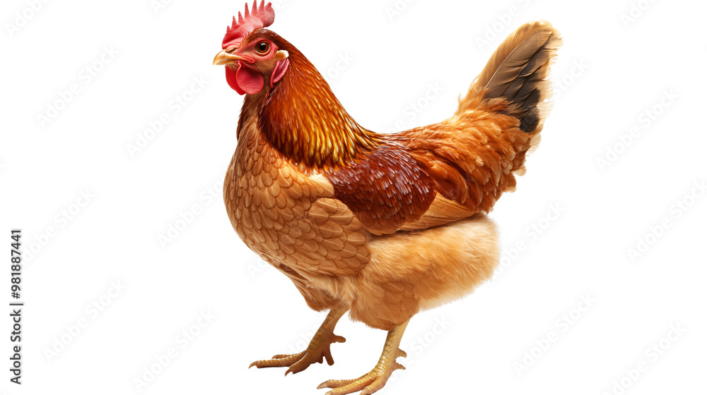 Chicken cut on transparent background cutout, PNG file. Mockup template ...