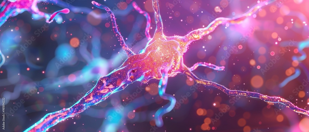 Nerve Cell Interconnectedness, a detailed illustration showcasing the ...