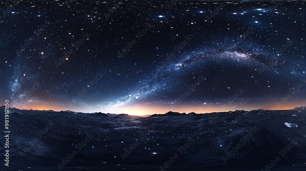 360 degree equirectangular projection of a wide cosmos featuring ...
