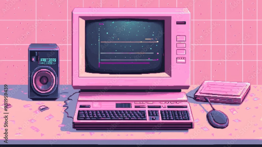 Retro old computer user interface,Pink Y2K computer window page and ...