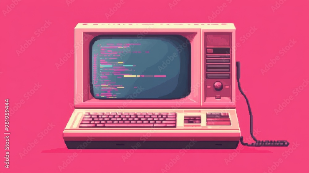 Retro old computer user interface,Pink Y2K computer window page and ...