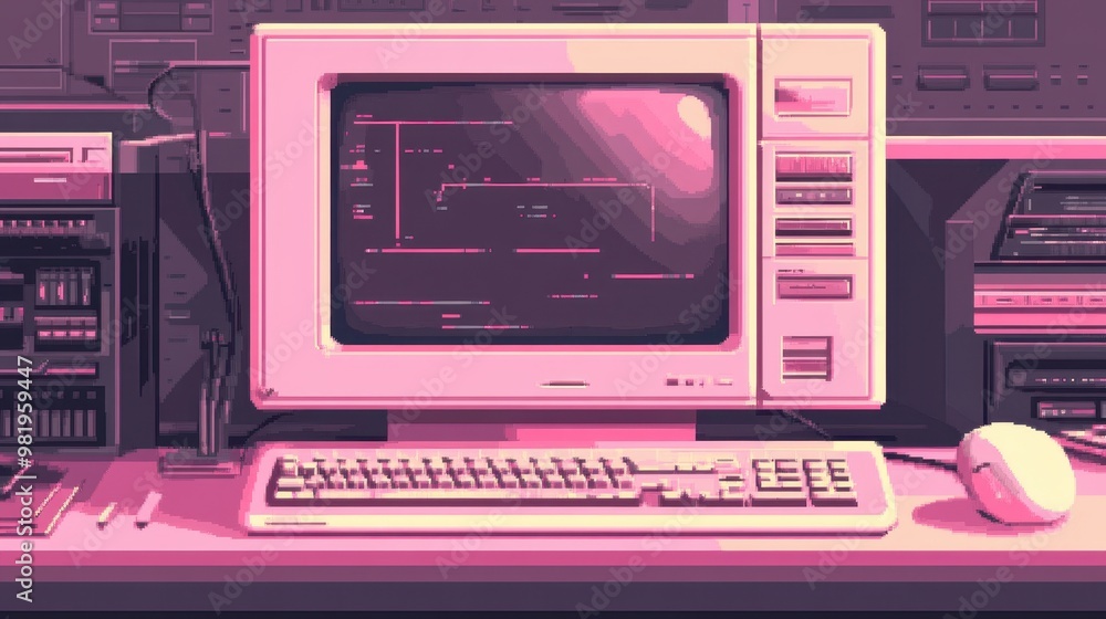 Retro old computer user interface,Pink Y2K computer window page and ...