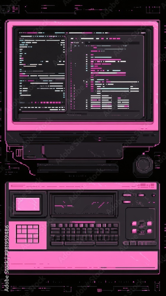 Retro old computer user interface,Pink Y2K computer window page and ...