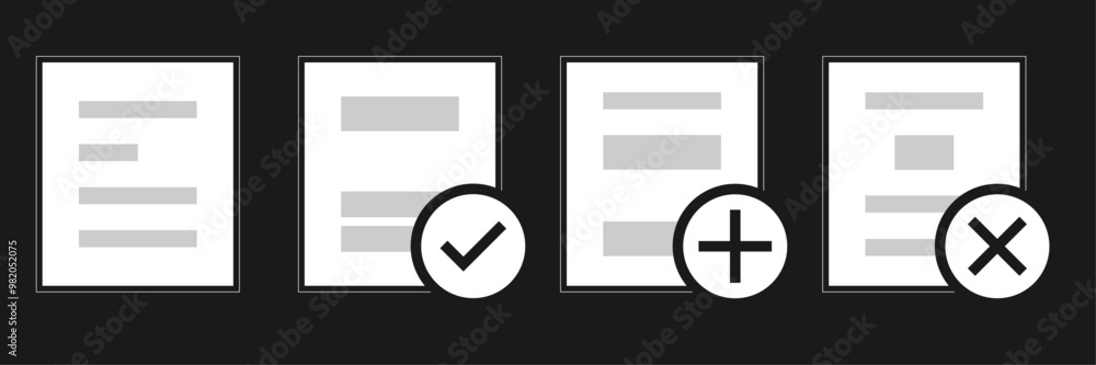 set of document icons! Perfect for managing tasks, approvals, and file ...