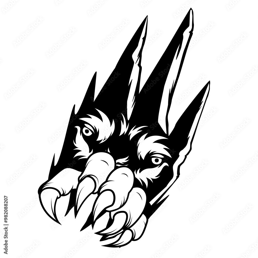 Wolf Scratch Theme | Wild Animal | Forest Animal | Wolf | Claw Marks ...