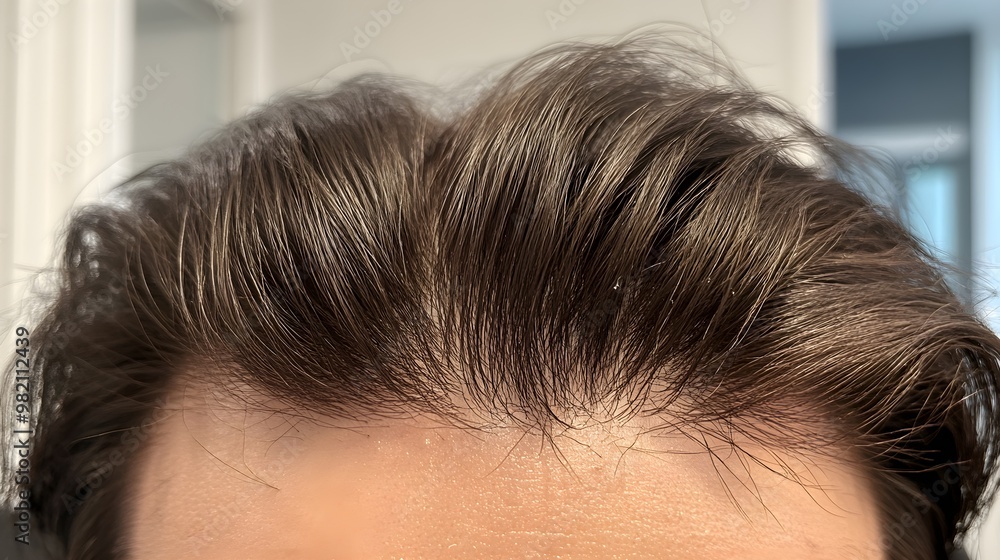 Before-and-after testimonial of successful hair regrowth, illustrating ...