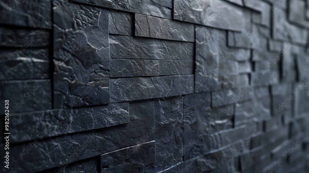 Textured Dark Gray Stone Wall for Modern Architecture and Interior ...