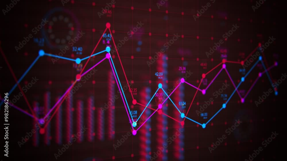 Advanced Futuristic Graphic Interface Displaying Diagrams Charts ...
