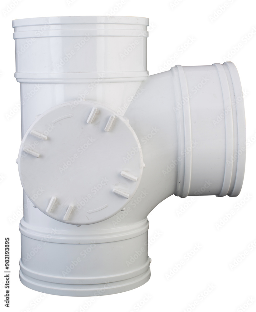 UPVC Right door Tee Fittings,Efficient Sanitary T-Joint Pipe with Cap ...