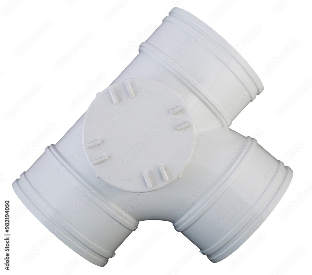UPVC Right door Tee Fittings,Efficient Sanitary T-Joint Pipe with Cap ...